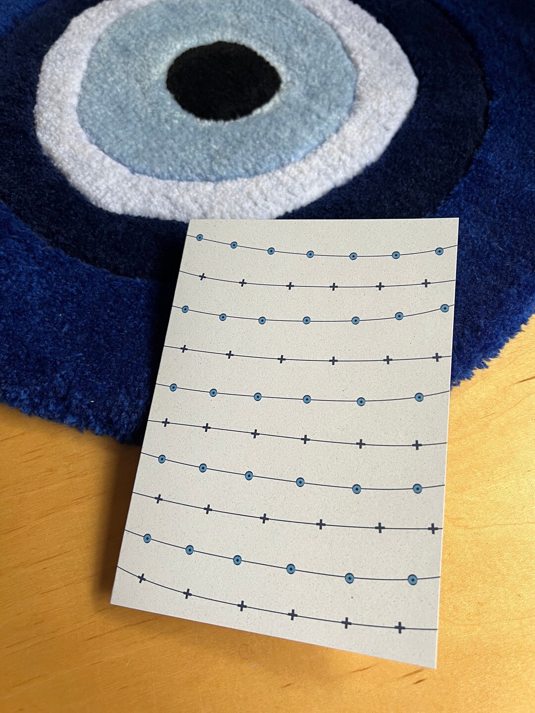 Evil Eye & Cross Greeting Card, Evil Eye Card, Thank You Card, Greek ...