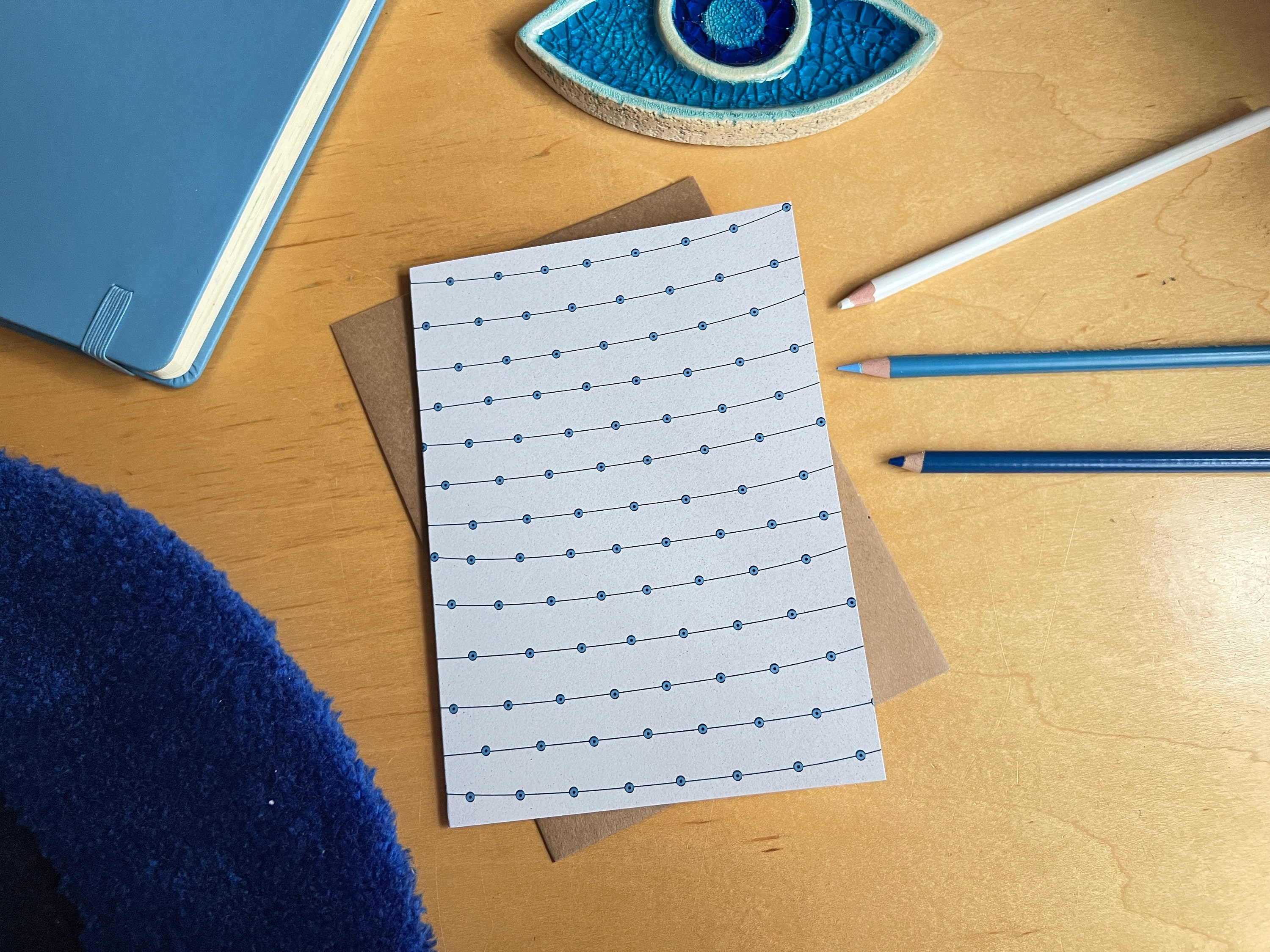 Evil Eye Greeting Card, Evil Eye Card, Thank You Card, Greek Cards ...