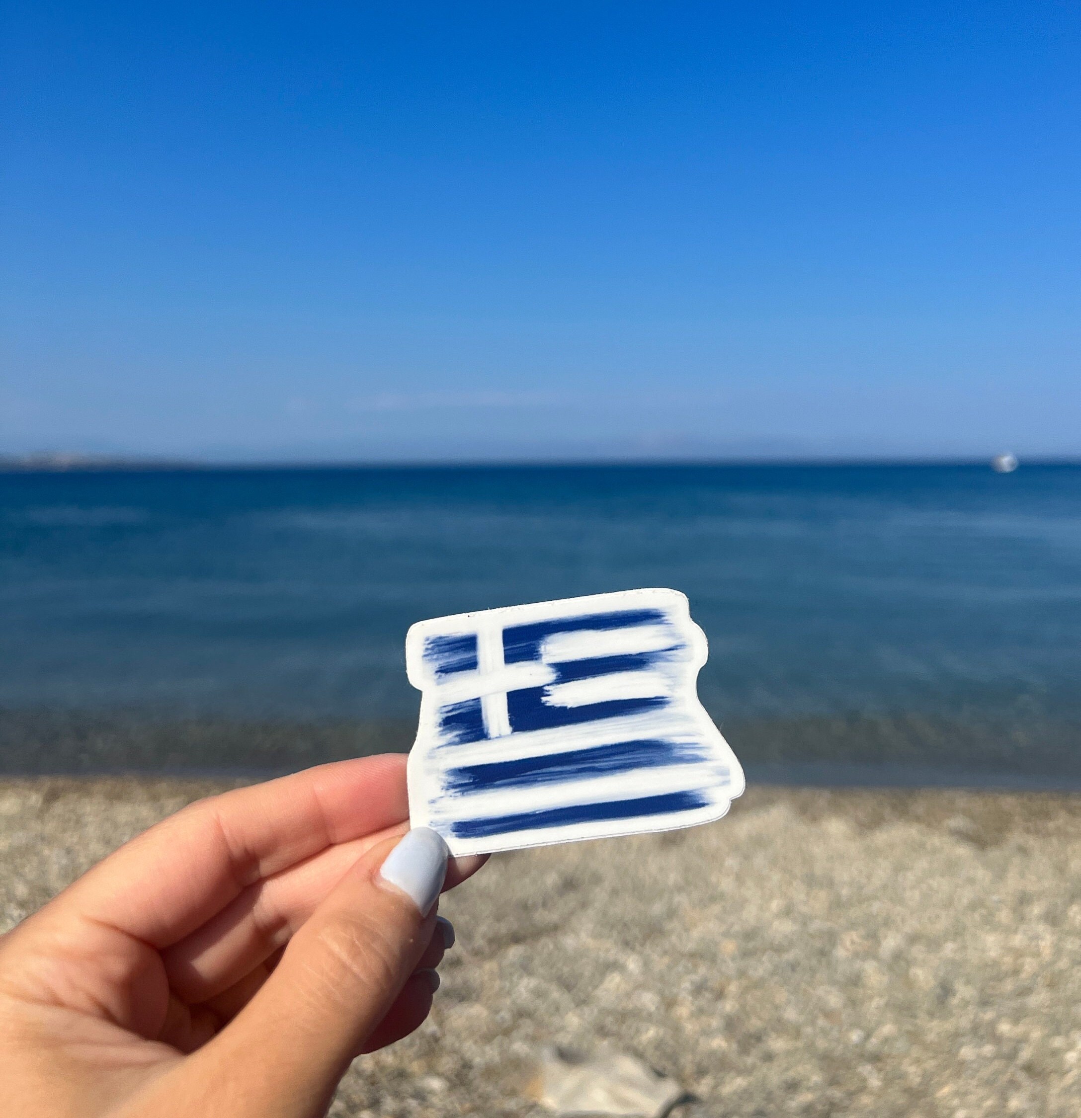 Greece Flag Sticker, Waterproof Sticker, Greek Flag Sticker, Greek Flag ...