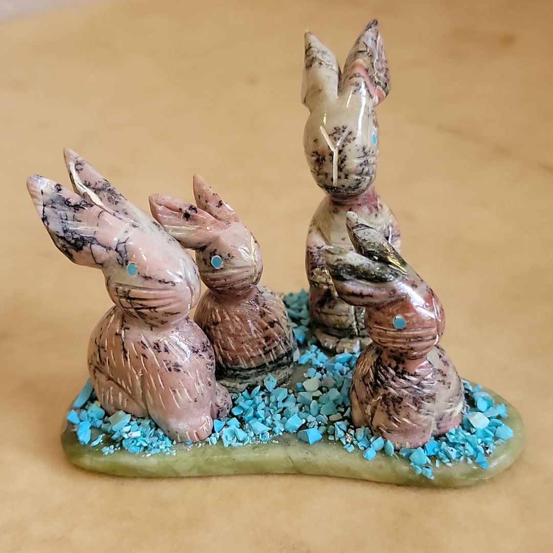 Stafford Chimoni Adorable Bunny Rabbit Family Zuni Fetish on - Etsy