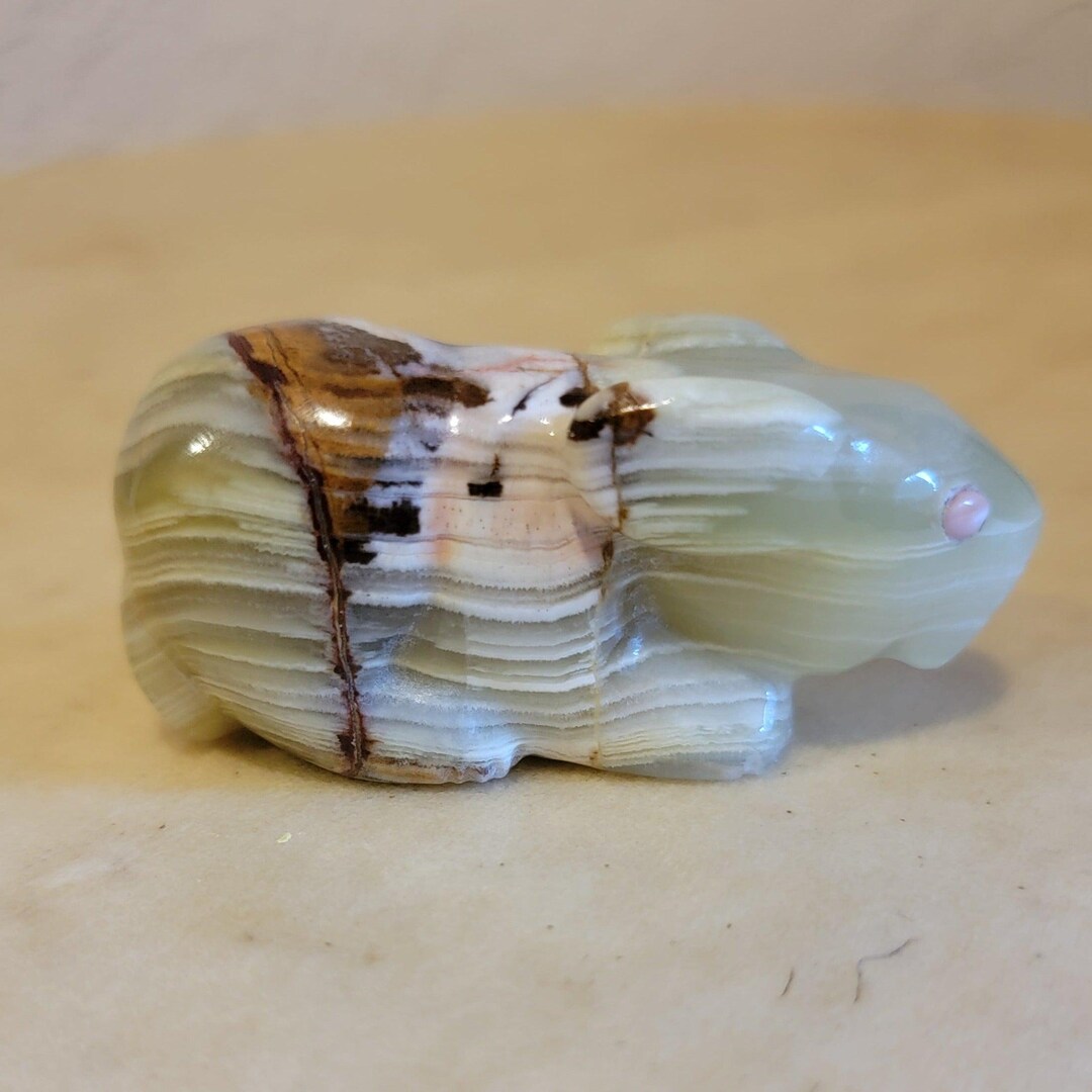 Pink Eyed Onyx Bunny Rabbit Zuni Fetish - Etsy