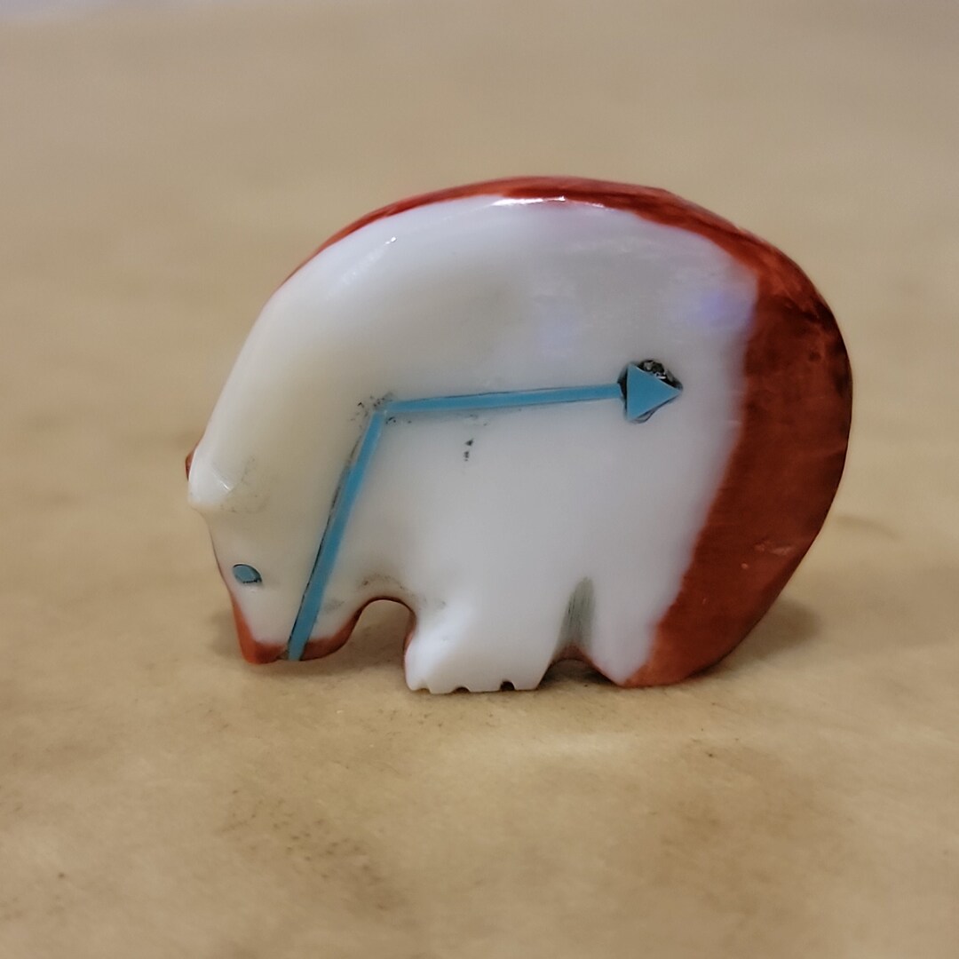 Priscilla Lasiloo Spiny Oyster Shell Medicine Bear Zuni Fetish - Etsy