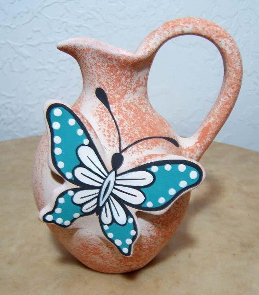 Tony Lorenzo Zuni Pueblo Pottery Butterfly Pitcher - Etsy