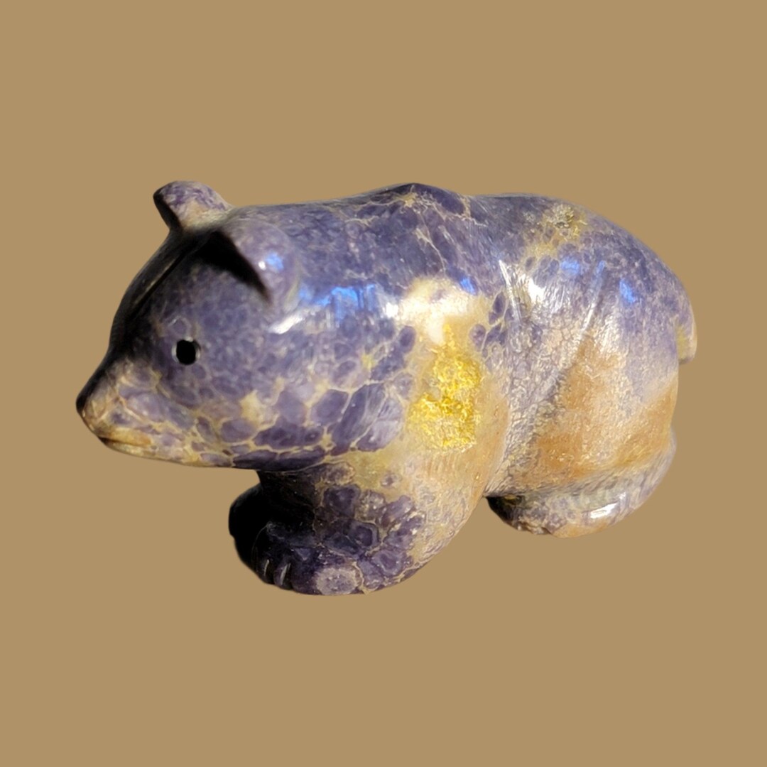 Lavulite Navajo Grizzly Bear Cub Zuni Fetish - Etsy