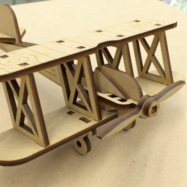 Laser Cut 3d Bi Plane - Etsy
