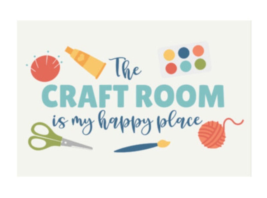 Personalised Craft Room Metal Sign Plaque, Craft Door Signs, Wall Decor ...