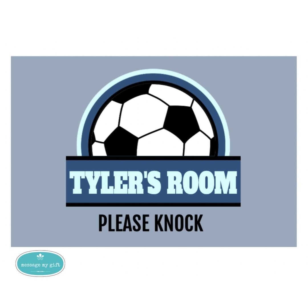 Placa de letrero de fútbol personalizada letreros de puertas - Etsy México