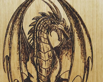 Wood Burning Dragon Art - Etsy