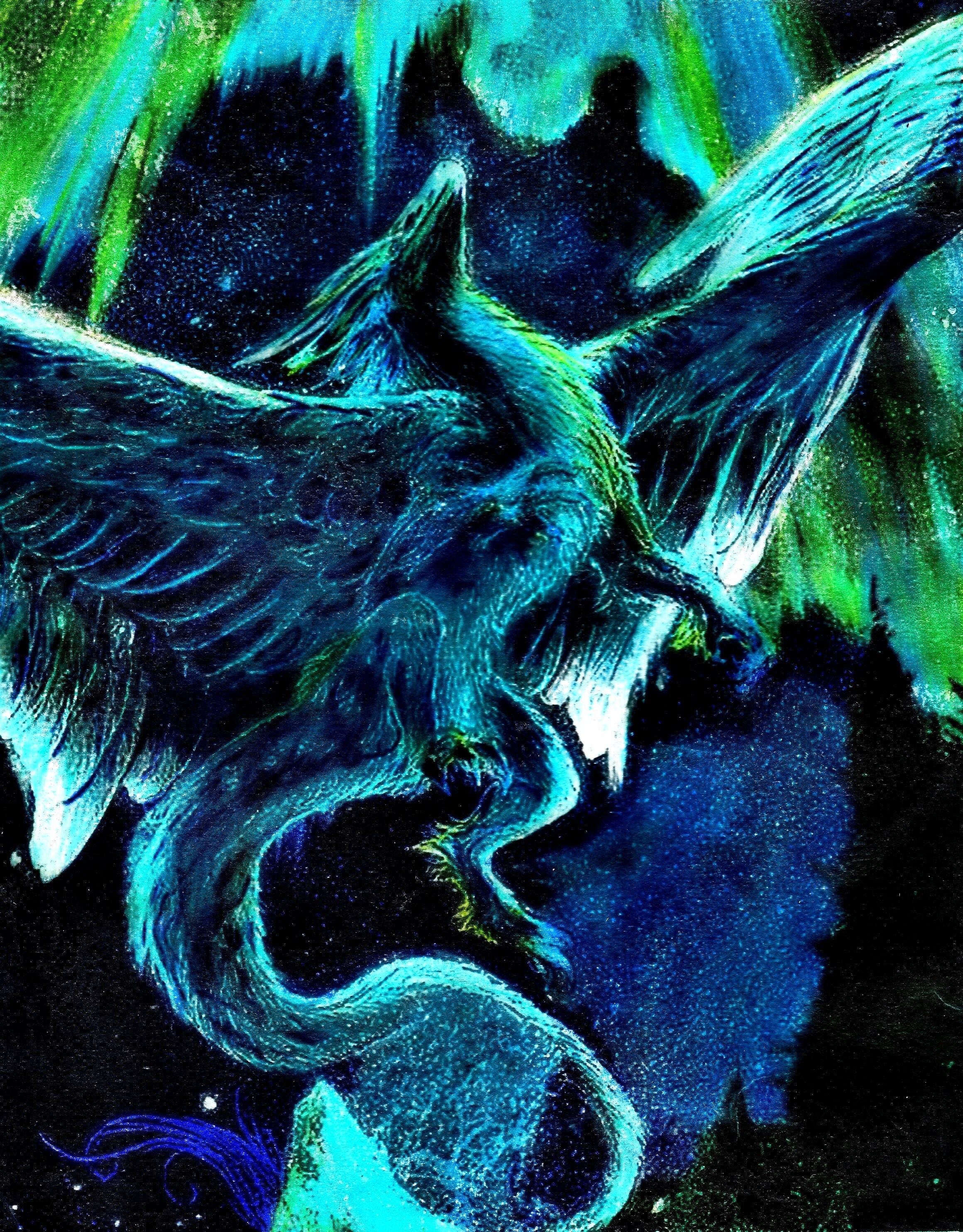 Mythical Ice Dragons Drawing