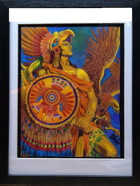 Aztec Warrior Pencil Drawings