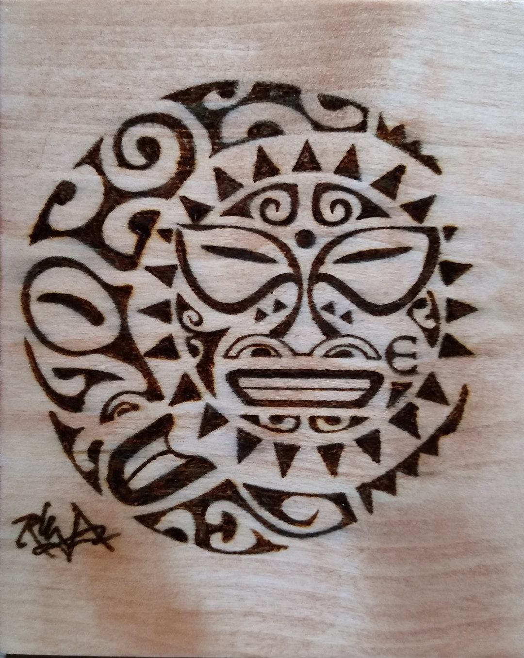 Polynesian/maori Art: the Smiling Sun Looking Down on Us - Etsy