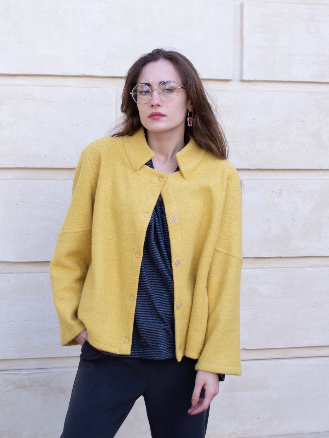 Short Wool Jacket, Wool Blazer, Casual Clothing, Coat, Women's Short ...
