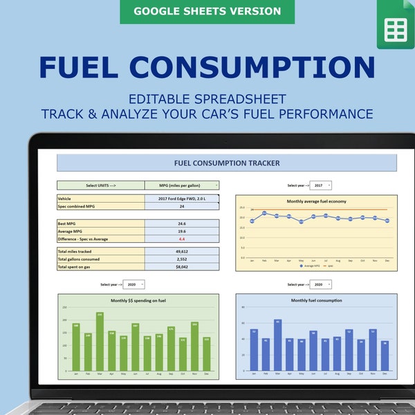 Fuel Consumption Tracker - Etsy