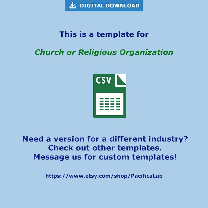 Plan comptable de l'église pour QuickBooks en ligne | Modèle de COA ...