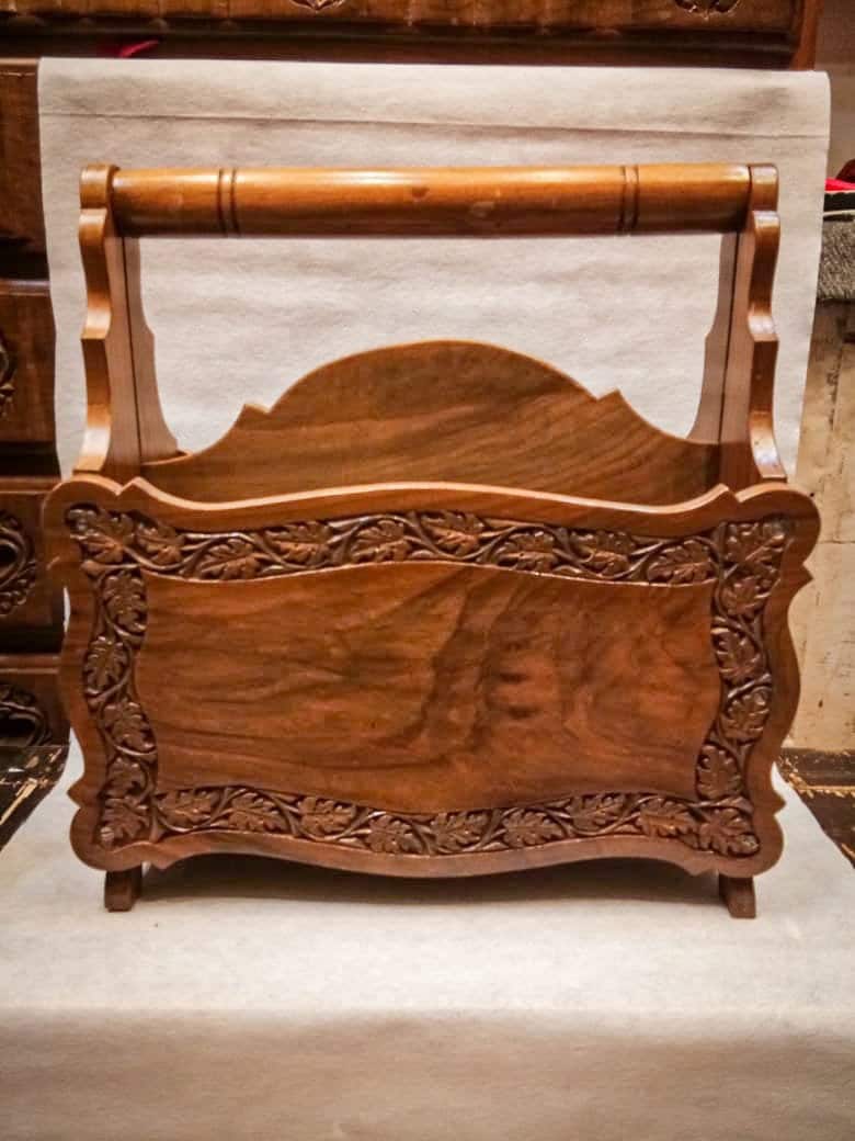 Walnut Wood Newspaper Holder/magazine Holder/paper/magazine/file ...