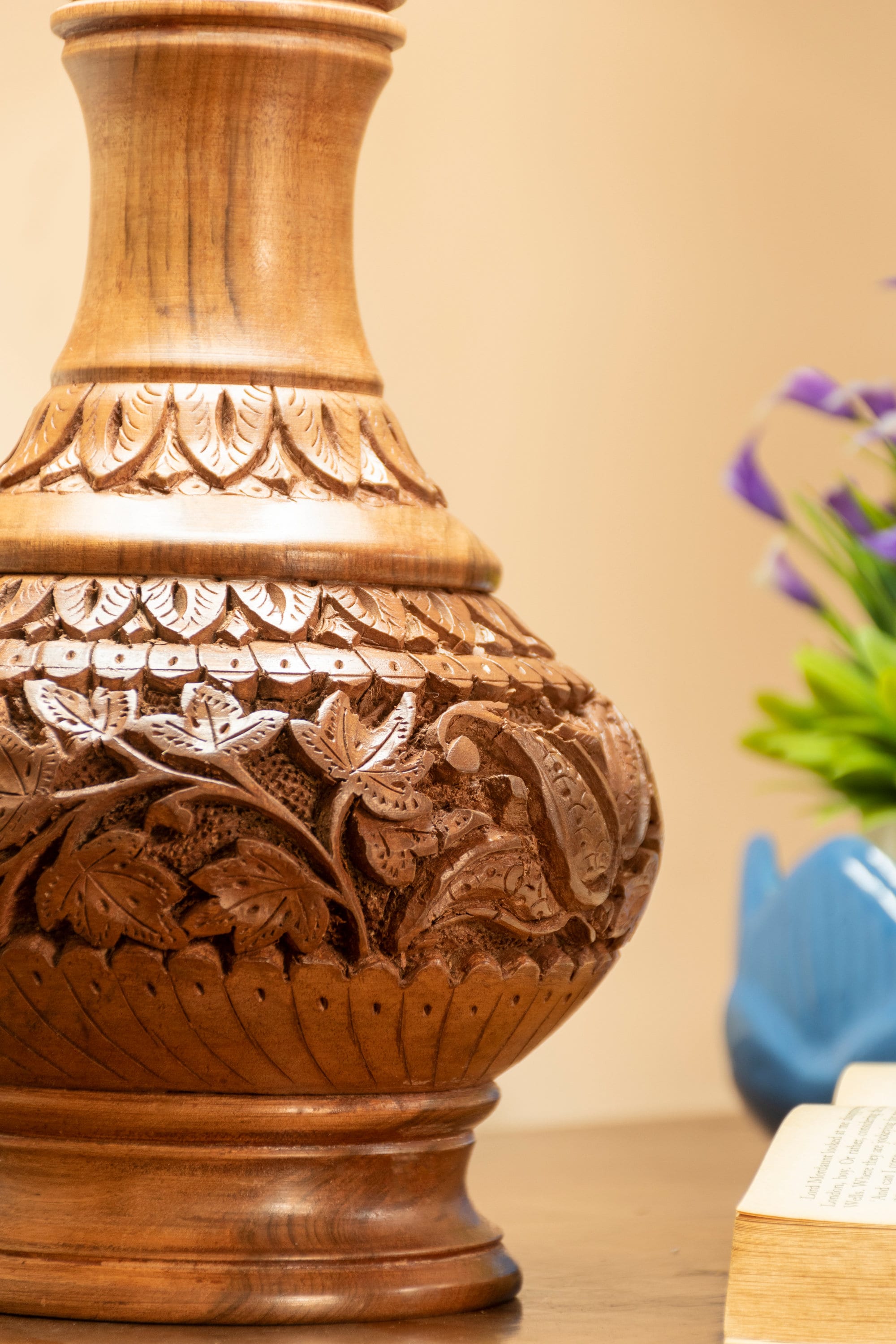 Rustic Bean Pot Lamp - French Country Table Lamps for Entryway Console ...