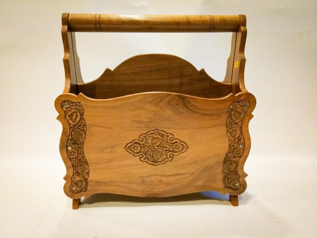 Walnut Wood Newspaper Holder/magazine Holder/paper/magazine/file ...