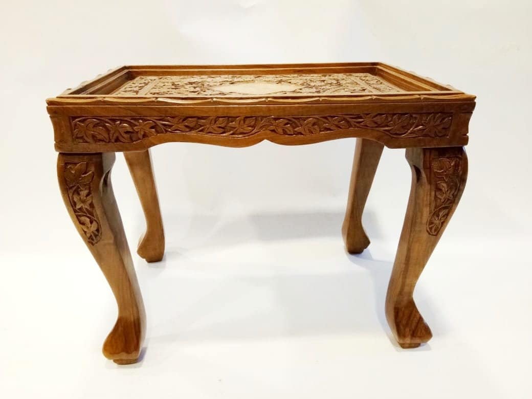 Walnut Wood Coffee Table-small Wooden Table-side Table-tea Table ...