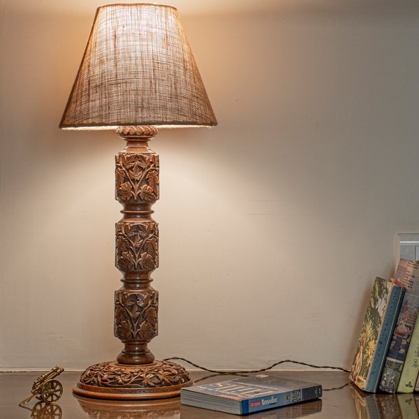 Carved Lamp - Etsy