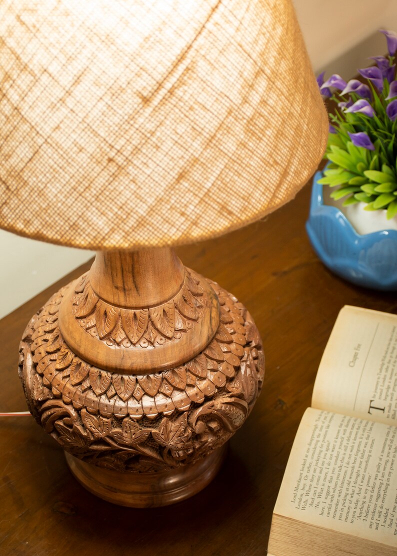 Rustic Bean Pot Lamp - French Country Table Lamps for Entryway Console ...