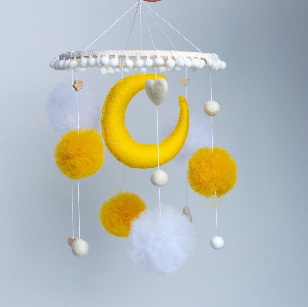Night Sky Baby Mobile/ Felt Moon Crib Mobile/ Baby Nursery Decor - Etsy