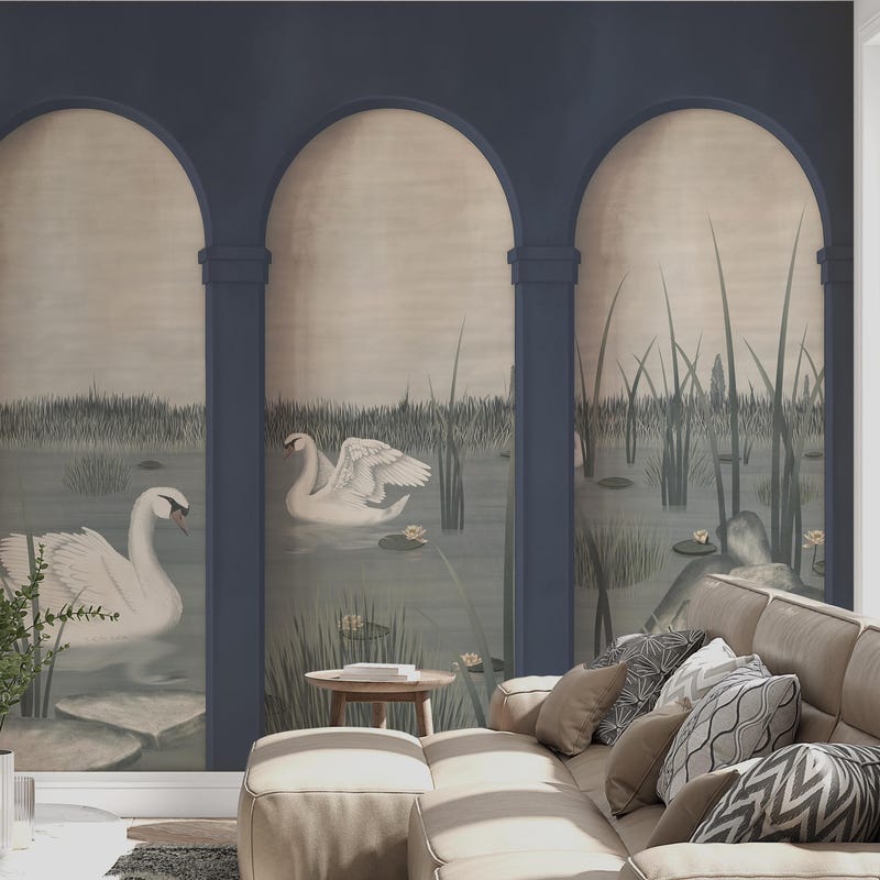 Aerial View of Flock of Swans Microsoft Bing Wallpaper - Etsy Canada