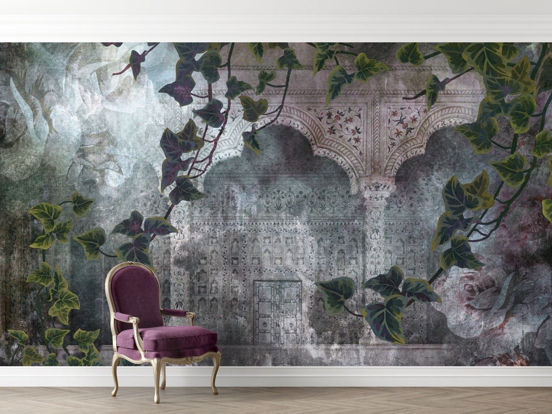 Abstract Palace Roman Column Garden Mural Wallpaper, Peel and Stick ...
