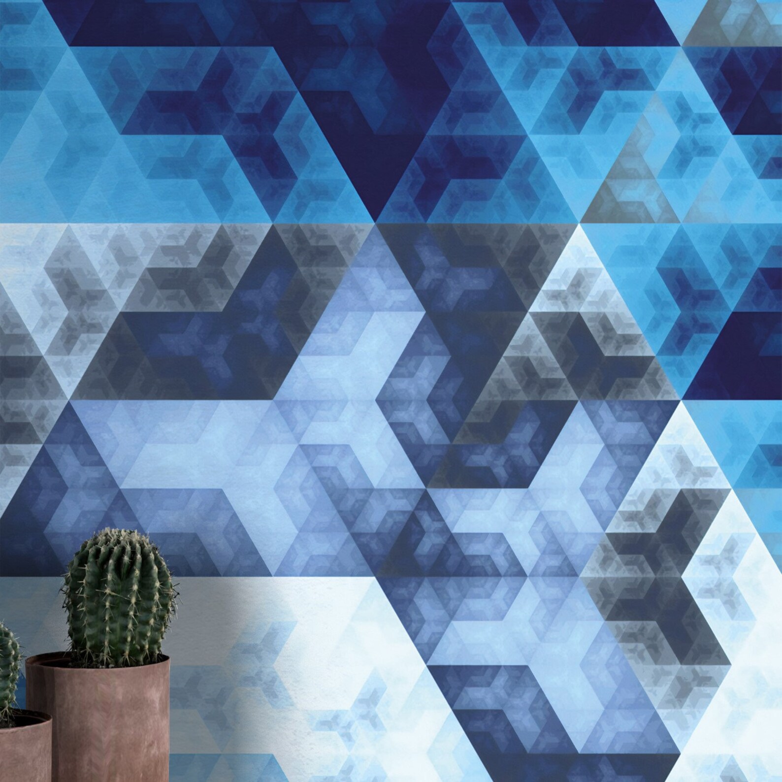 Geometric Pattern Abstract Wallpaper Peel and Stick Mural - Etsy