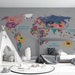Country Flags Themed World Map Custom Made for Children's - Etsy