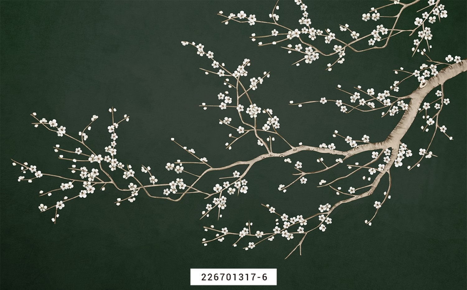 Chinoiserie Flowers and Birds With Naphtha Green Background Wallpaper ...