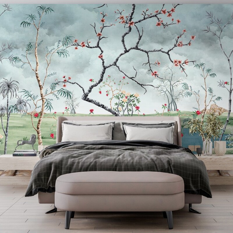 Chinoiserie Mural - Etsy