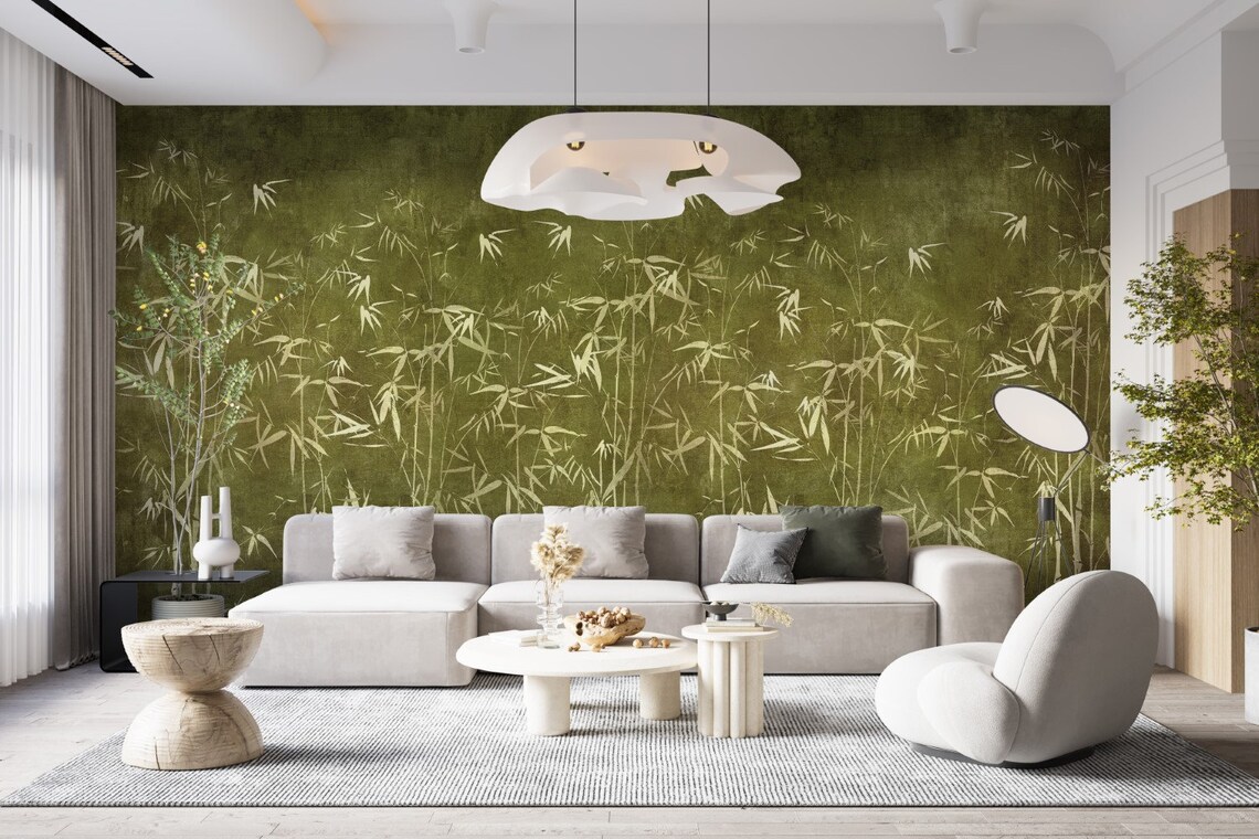 Removable Chinoiserie Trees Wallpaper Peel and Stick Wall - Etsy