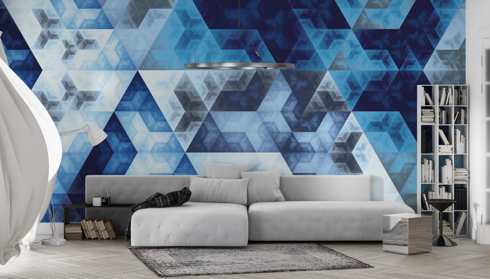 Geometric Pattern Abstract Wallpaper Peel and Stick Mural - Etsy
