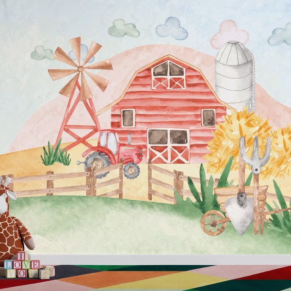 Farm Wall Decal - Etsy