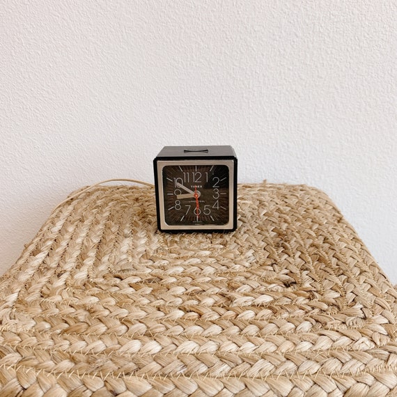 Vintage Timex Black White Red Minimalist MCM Retro Alarm Clock | Etsy