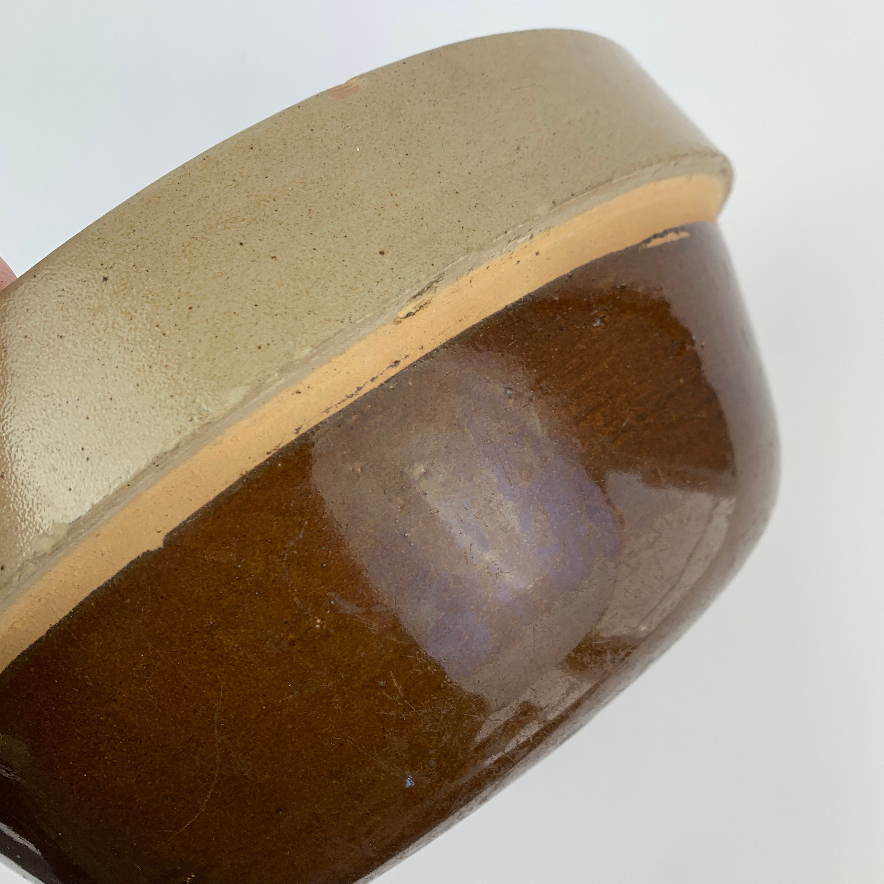 Antique Macomb Stoneware Co Pottery Brown Bowl 12 Wide 5.1 Tall - Etsy