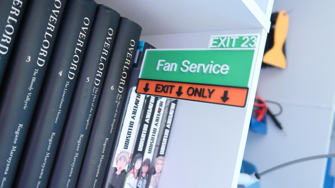 Customizable Highway Sign Book/manga Shelf Decoration Inserts 3pk - Etsy