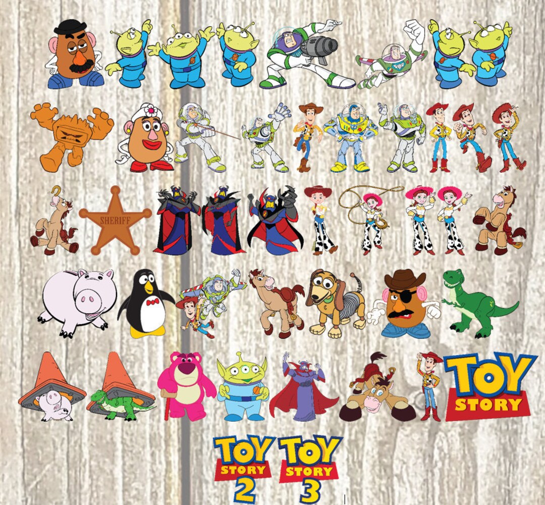 Toy Story Svg 40 Files Colored Bundle Cut File, Clipart, Png, Pdf - Etsy