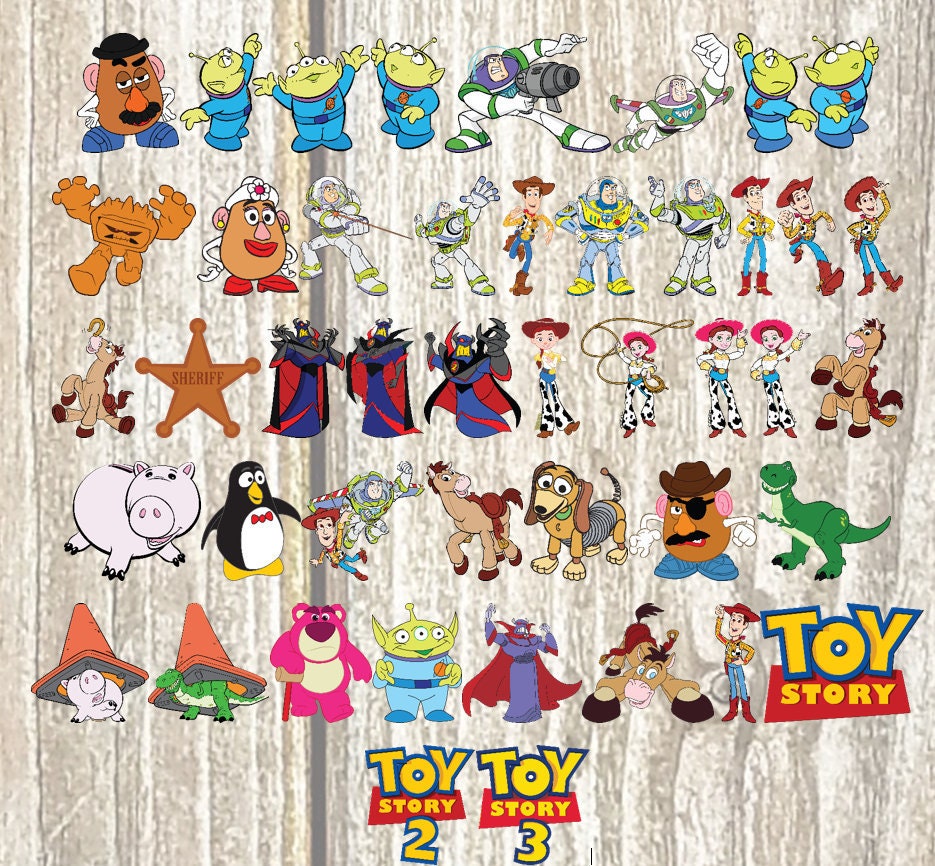 Toy Story Svg 40 Files Colored Bundle Cut File, Clipart, Png, Pdf - Etsy