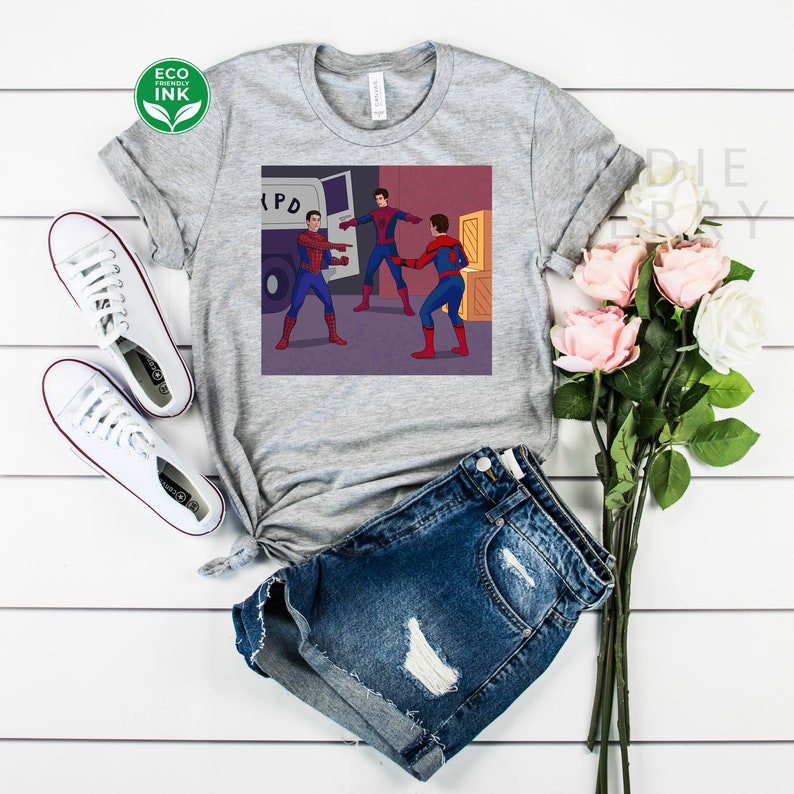 Three Spiderman Pointing Meme Shirt Spiderman No Way Home - Etsy