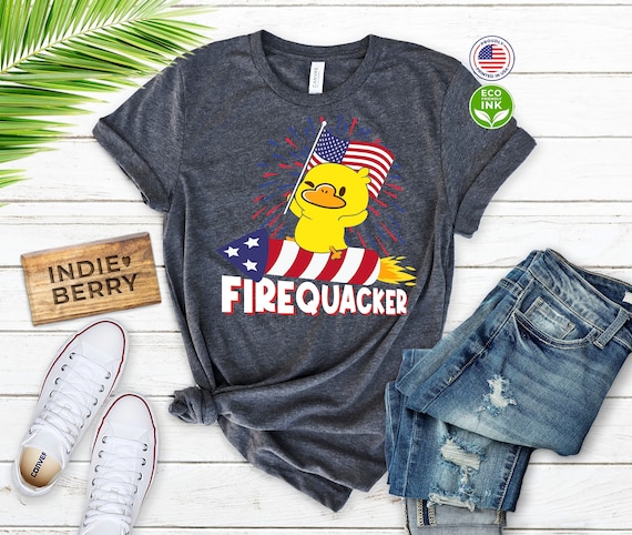 Firecracker Rubber Duck Shirt Fourth of July USA Patriotic - Etsy