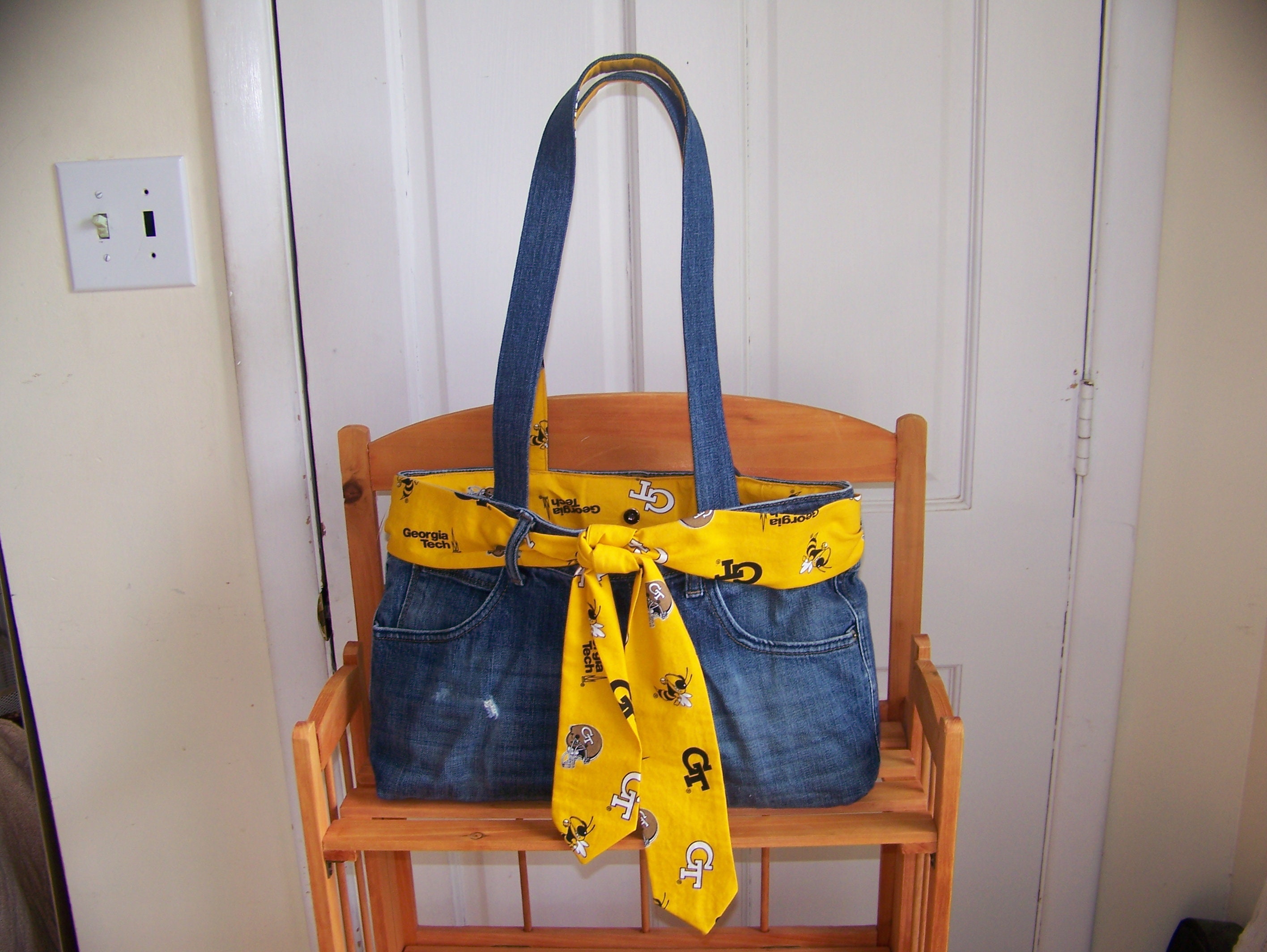 Georgia Tech Jean Shoulder Purse - Etsy.de