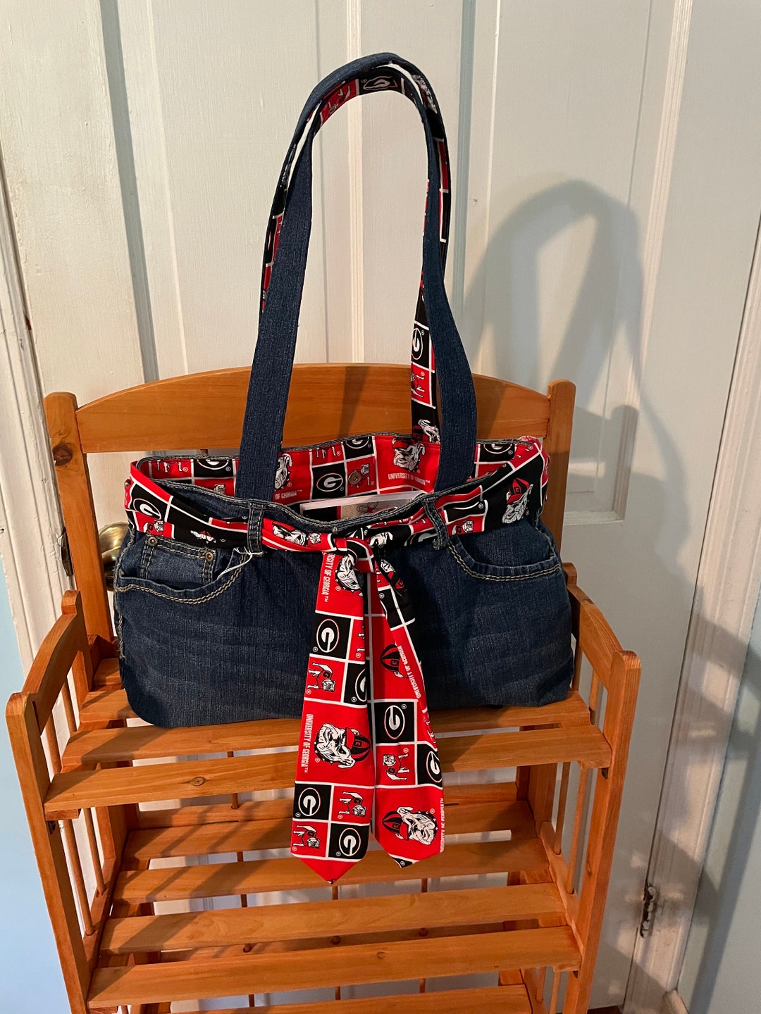 Georgia Bulldog Jean Shoulder Purse - Etsy