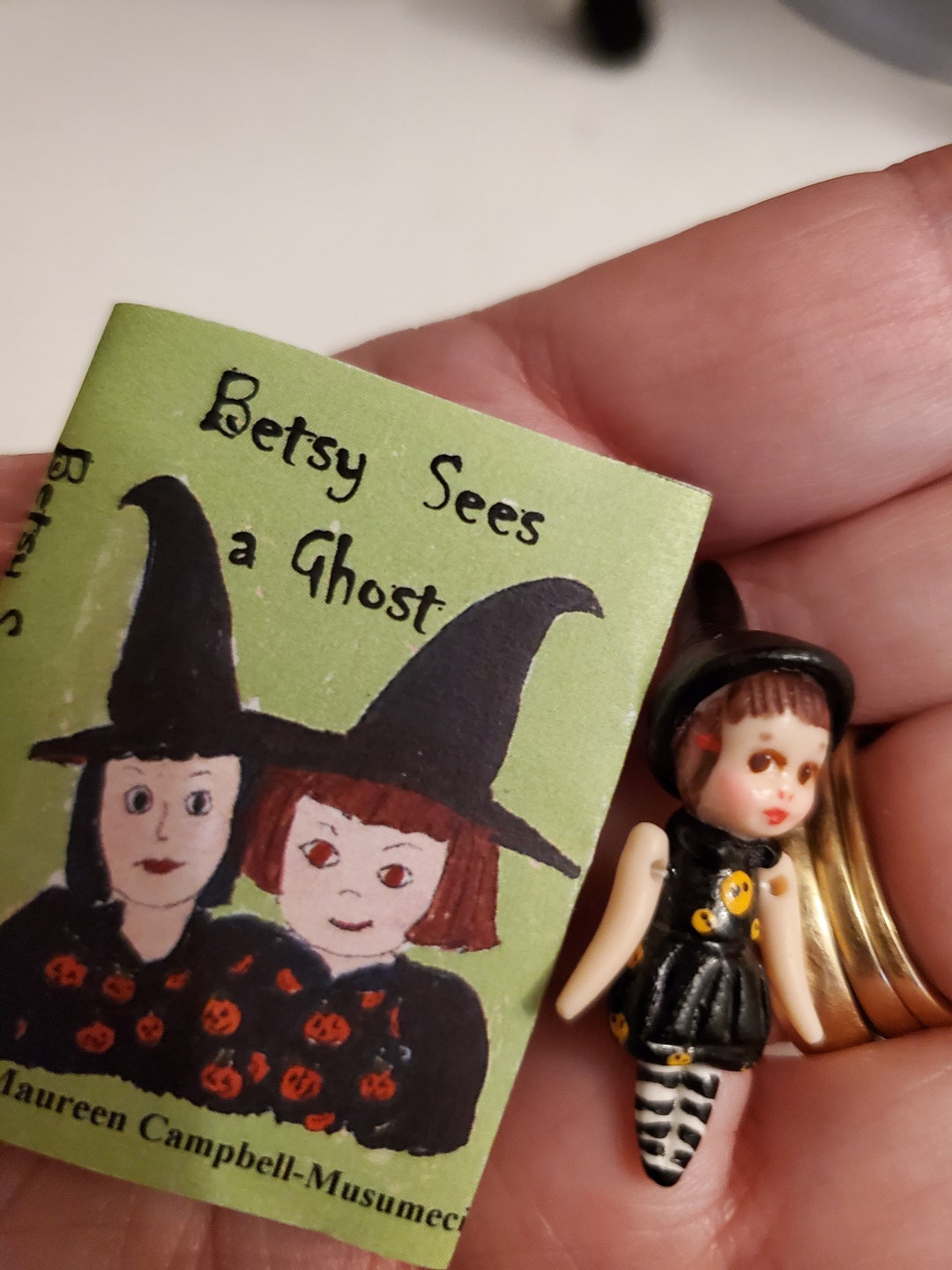 Betsy Sees A Ghost Miniature Readable Book and Mini Witch - Etsy