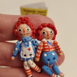Miniature Dollhouse Readable Book Raggedy Ann's ABC and Mini Dolls - Etsy