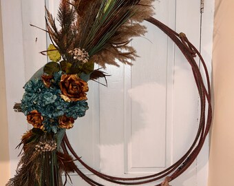 Lasso Wreath Western Decor Western Home Decor Living Room Western Wall ...