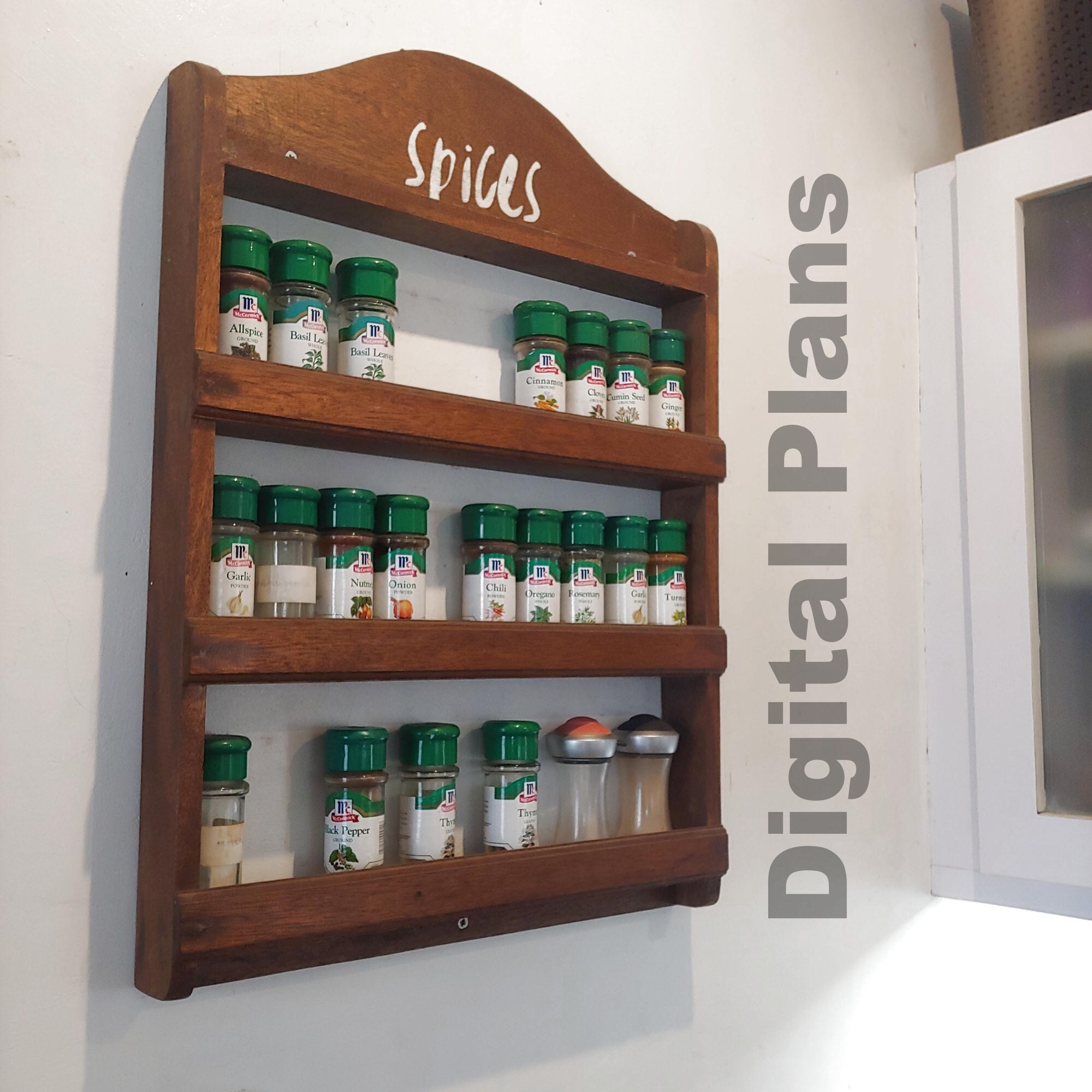 Kitchen Spice Rack Digital Build Plans in PDF - Etsy
