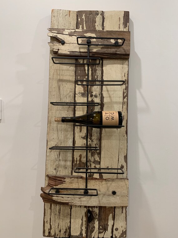 Wall Mounted Unique Wine Liquor Rack Made With California Farm | Etsy