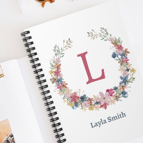 Personalized Spiral Notebook Personalized Journal Monogram - Etsy