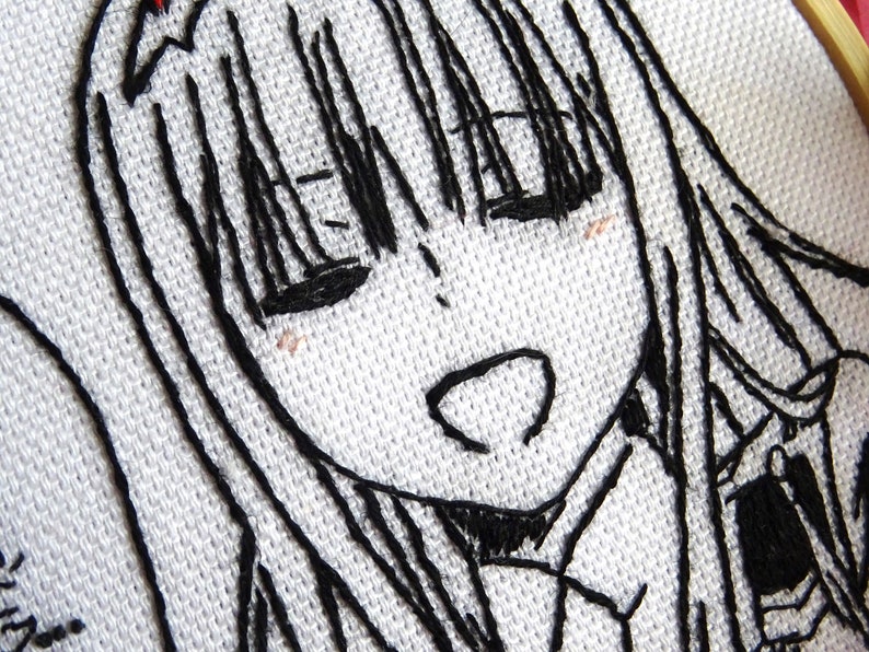 ZERO TWO / Darling in the Franxx / Hoop Art / Embroidery Hoop - Etsy